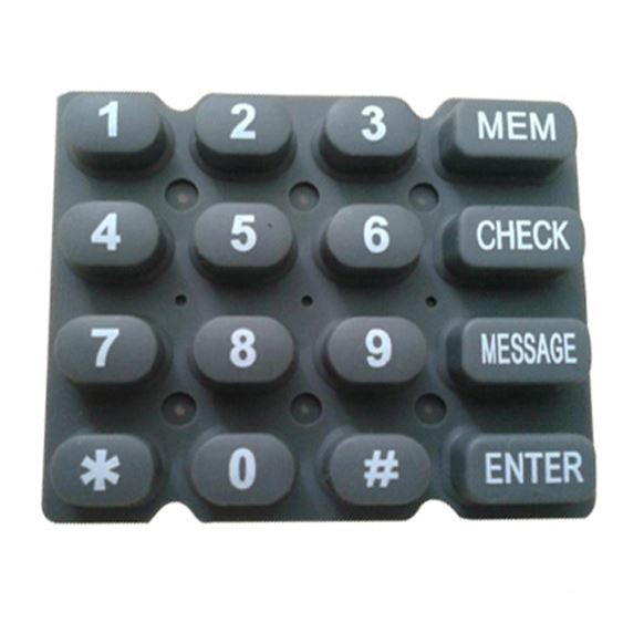 Epoxy Coating Silicone Rubber Keyboard Keys With Carbon Pellets