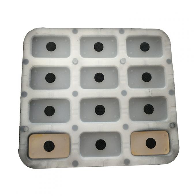 Custom Radium Carved Transparent Silicone Rubber Buttons